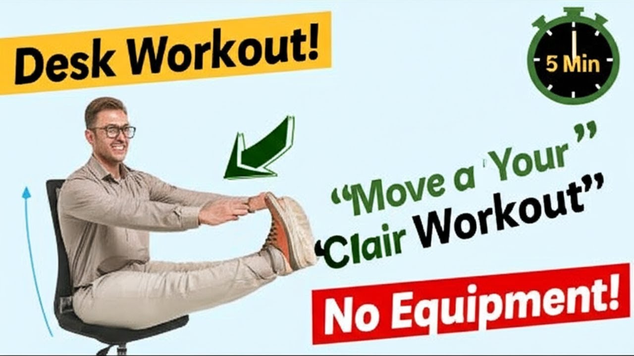 Office Workout Easy Desk Exercises to Stay Fit at Work! ।। No Equipment ...