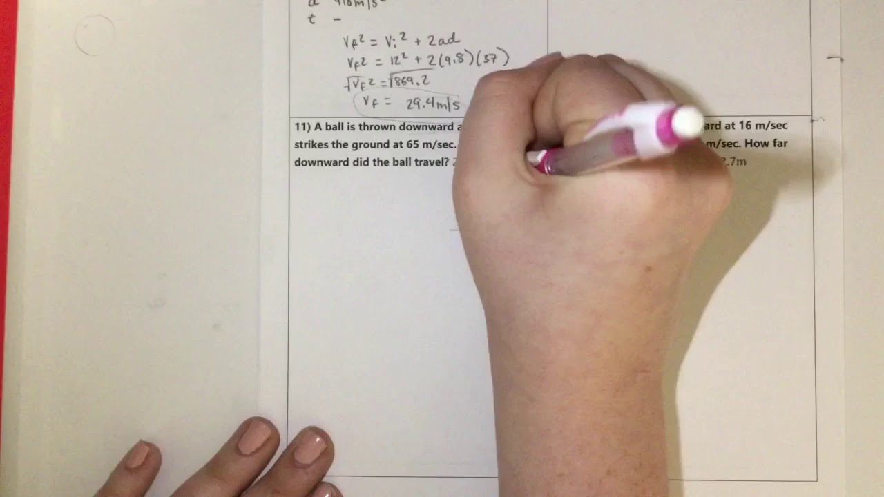 Vertical Motion Downward - YouTube