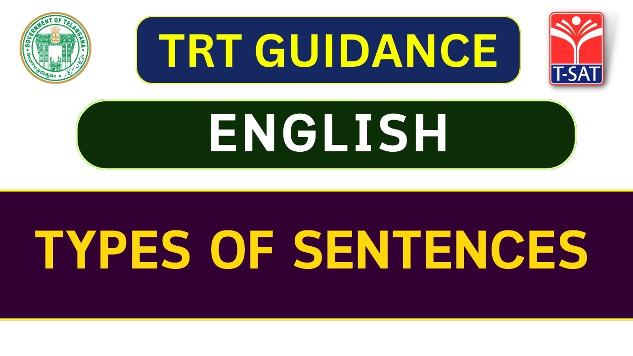 TRT SA & SGT || ENGLISH - TYPES OF SENTENCES || T-SAT - YouTube