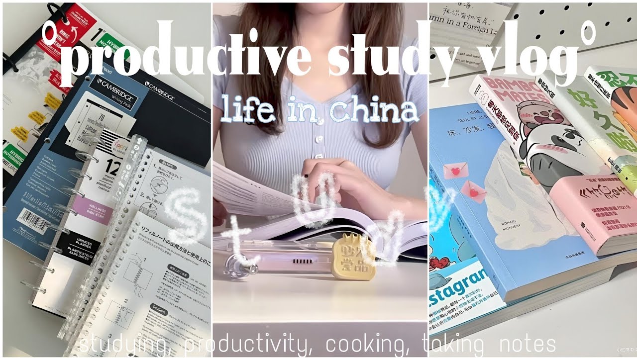 PRODUCTIVE STUDY VLOG 🐄🌱 6am study vlog, studying, productivity ...