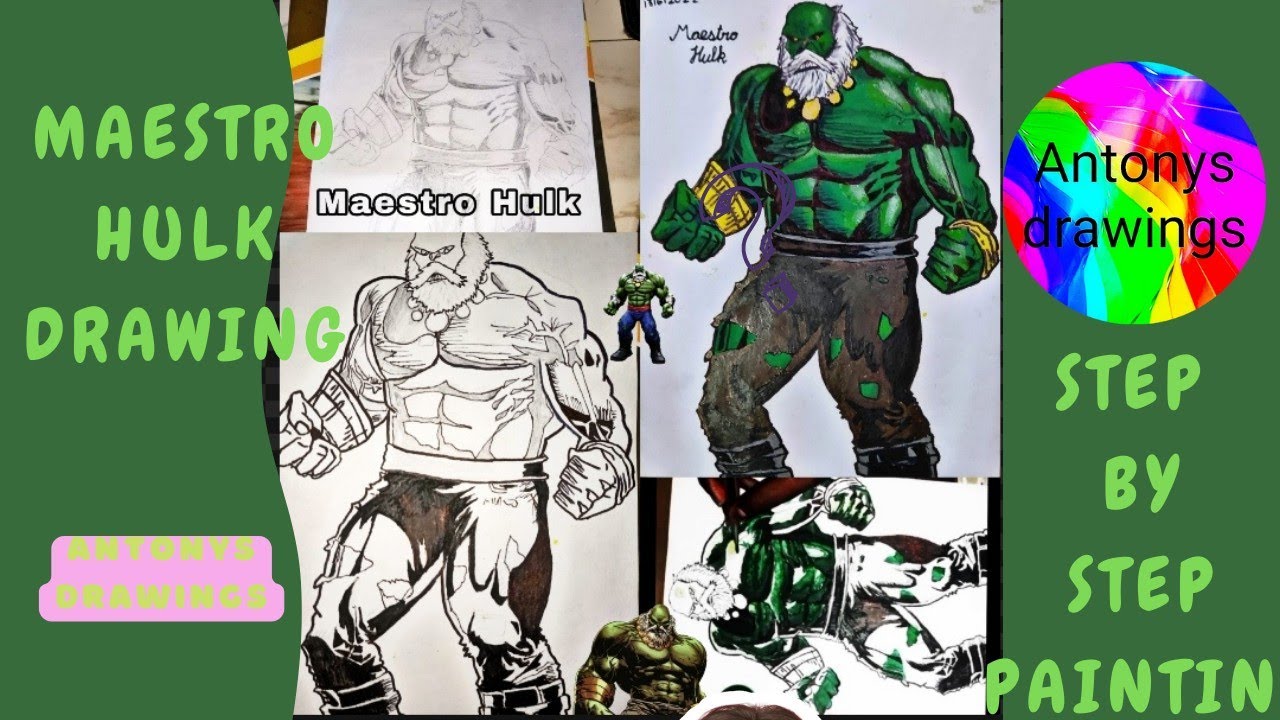 How to draw & paint Maestro Hulk step by step from MCU@Antonysdrawings ...