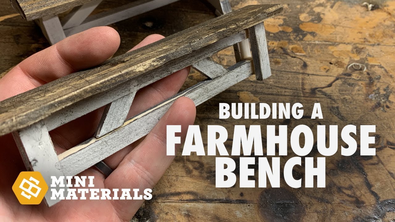 Building a Miniature Farmhouse Bench - YouTube