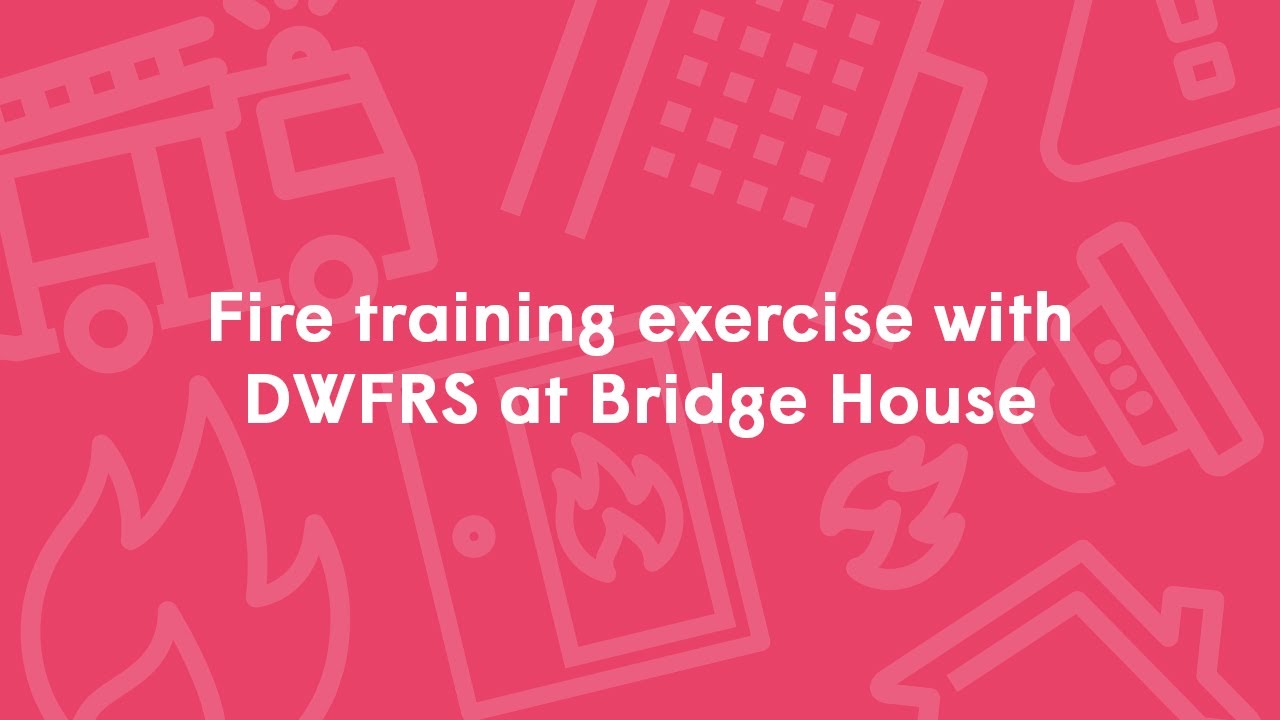 Fire training exercise with DWFRS at Bridge House - YouTube