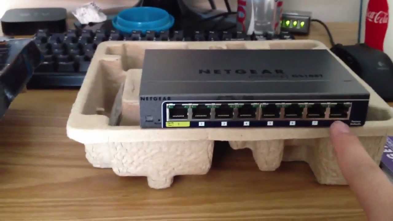 NETGEAR GS108T-200NAS PROSAFE Switch Unboxing - YouTube