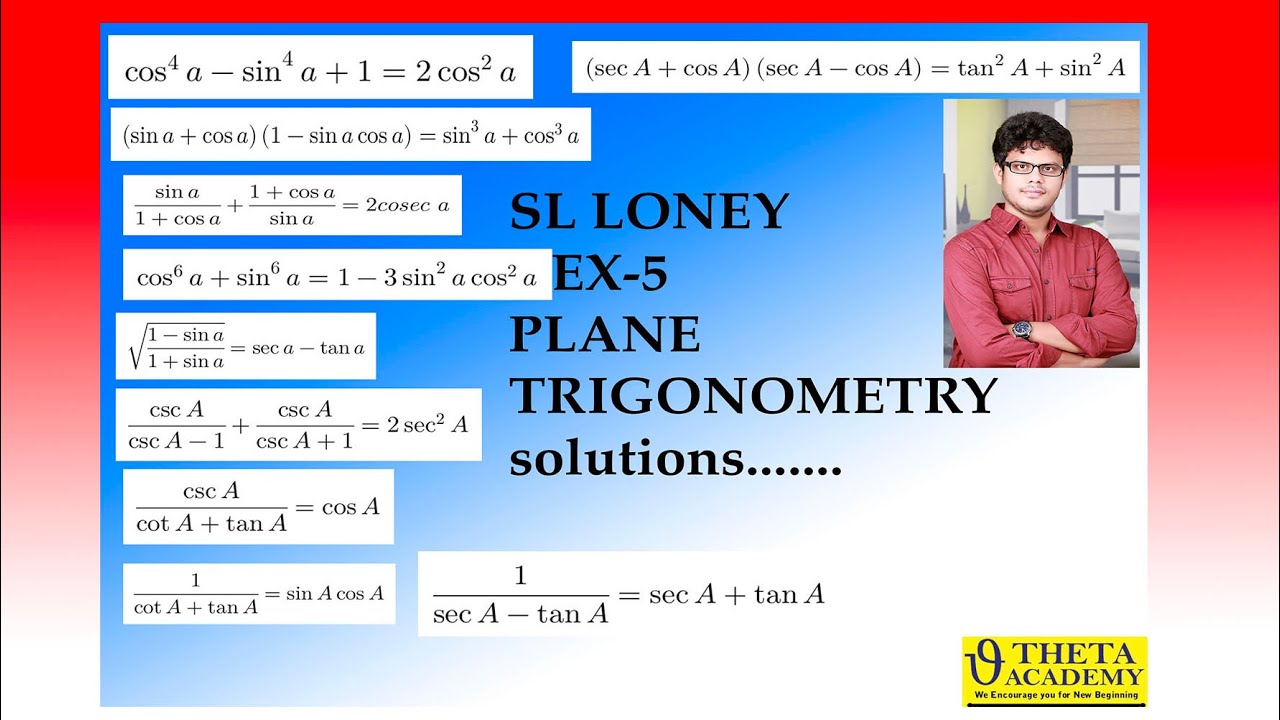 SL LONEY EX5 SOLUTIONS Q1-Q10 by ROHIT JAIN IIIT DELHI - YouTube