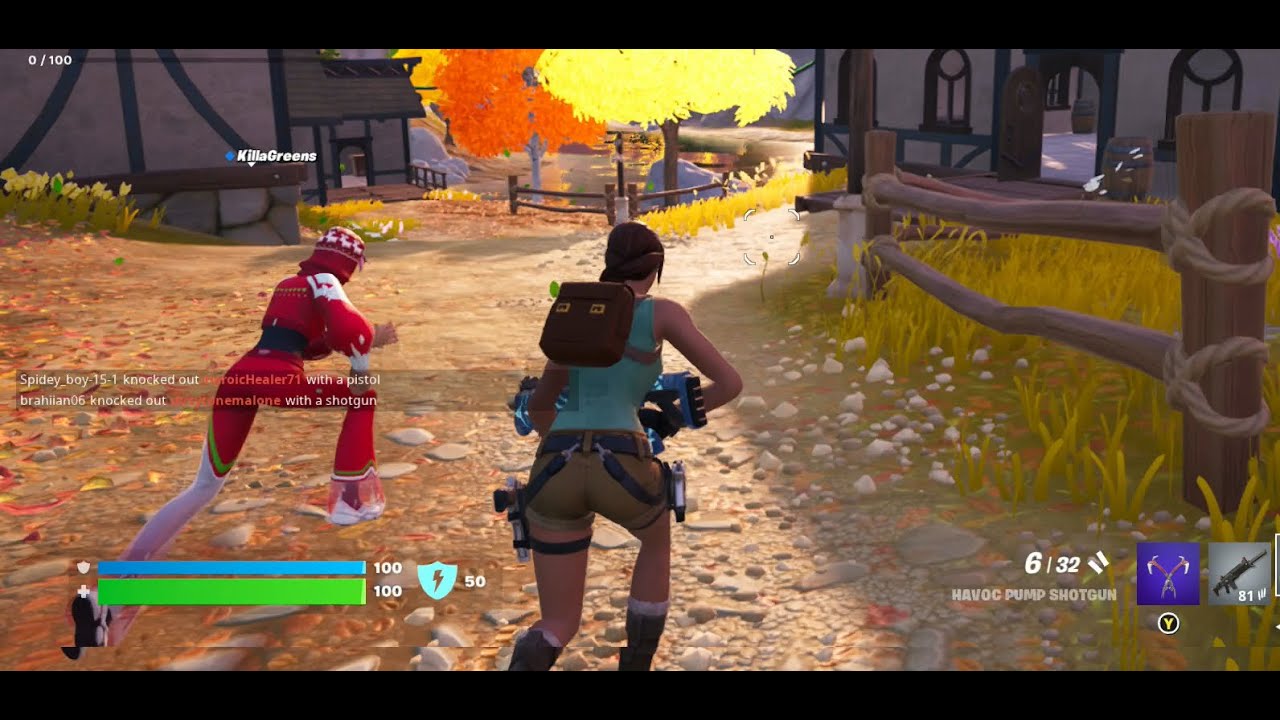 Fortnite Match #75: Laura Croft touches down on Fortnite! - YouTube
