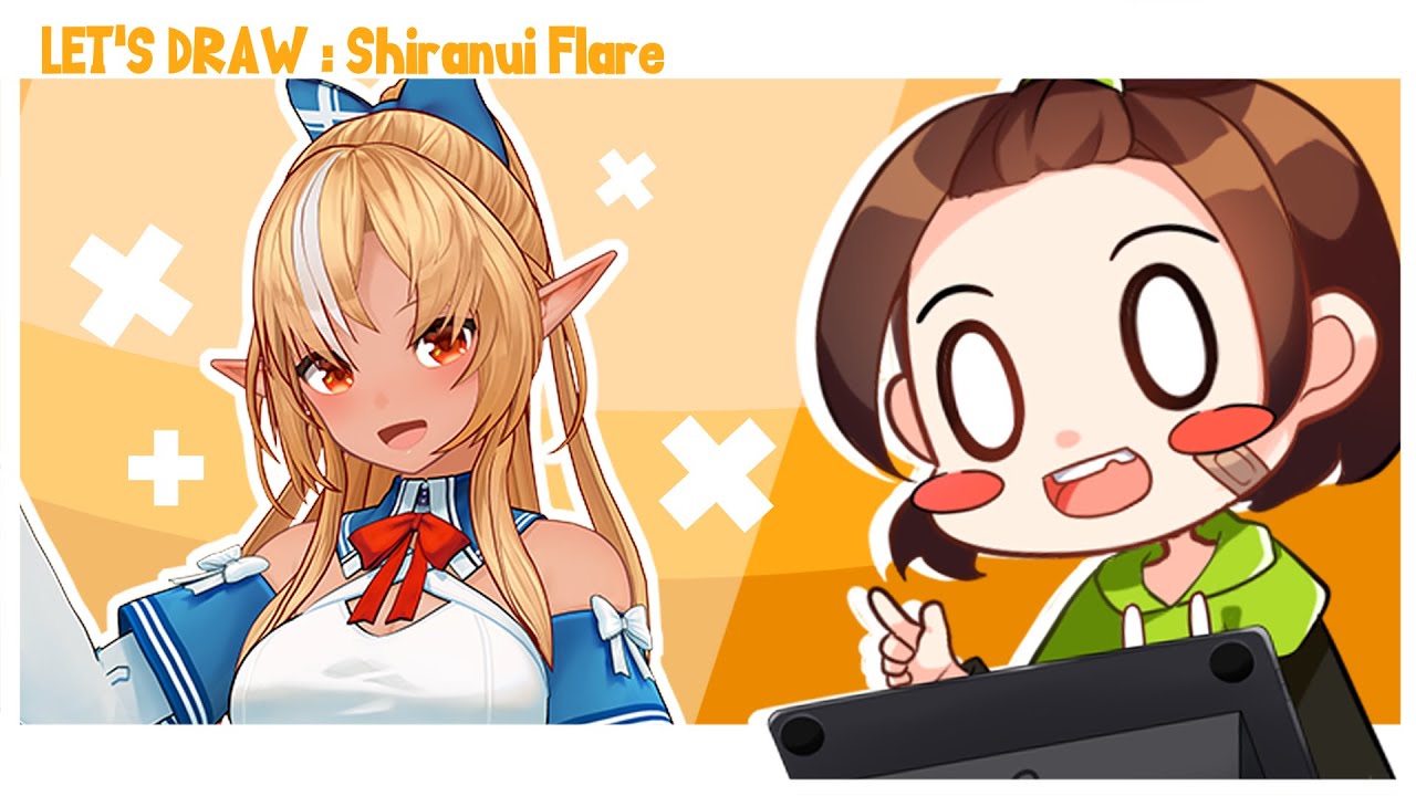 【DRAWING】LET'S DRAW! Shiranui Flare | Hololive Gen 3 | Vtuber Malaysia ...