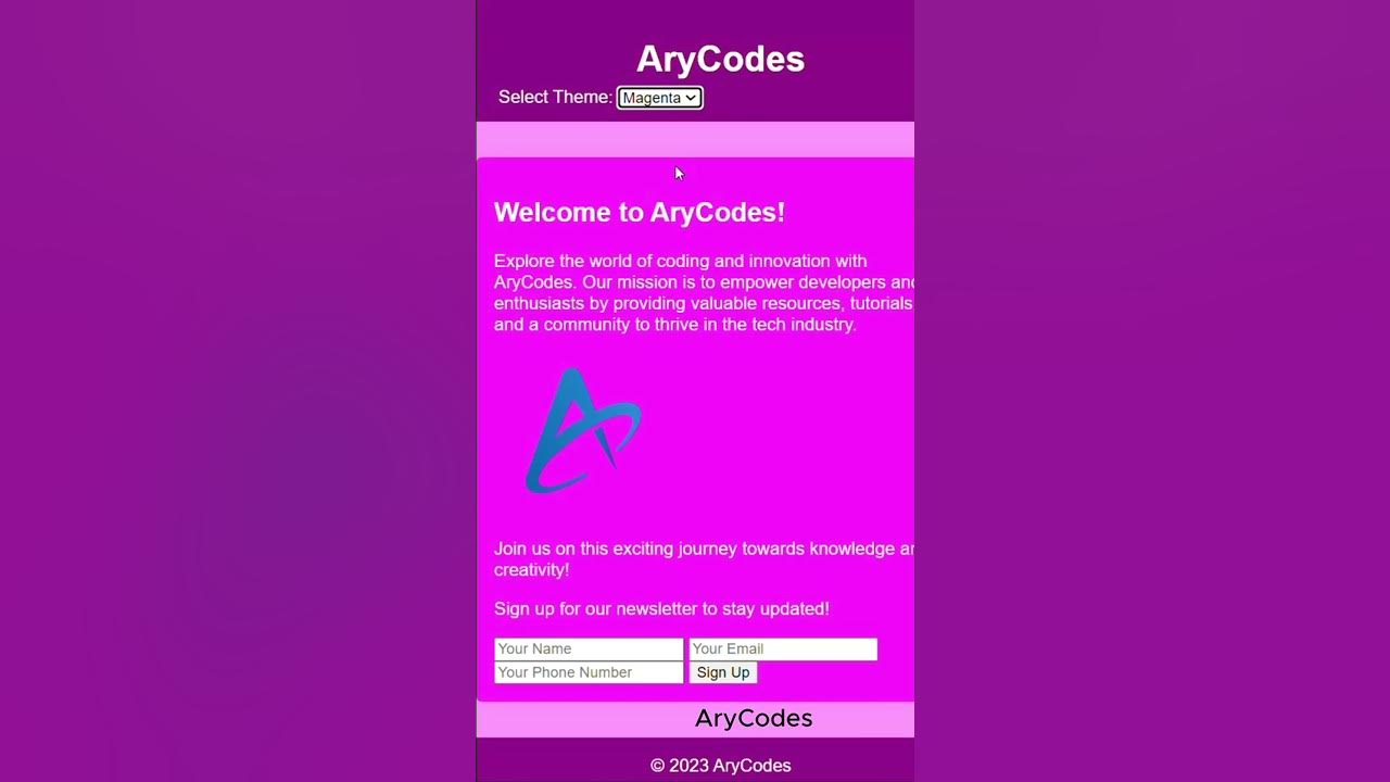 Going With Trends Creating Multiple Themes Website Arycodes Webdesign Programming Html