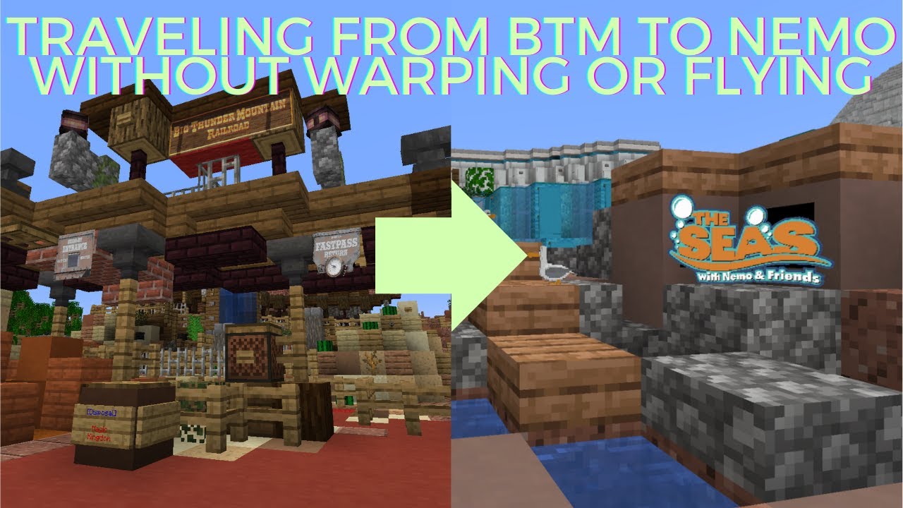 MCParks Minecraft - Traveling from BTM to Nemo without Warping or ...