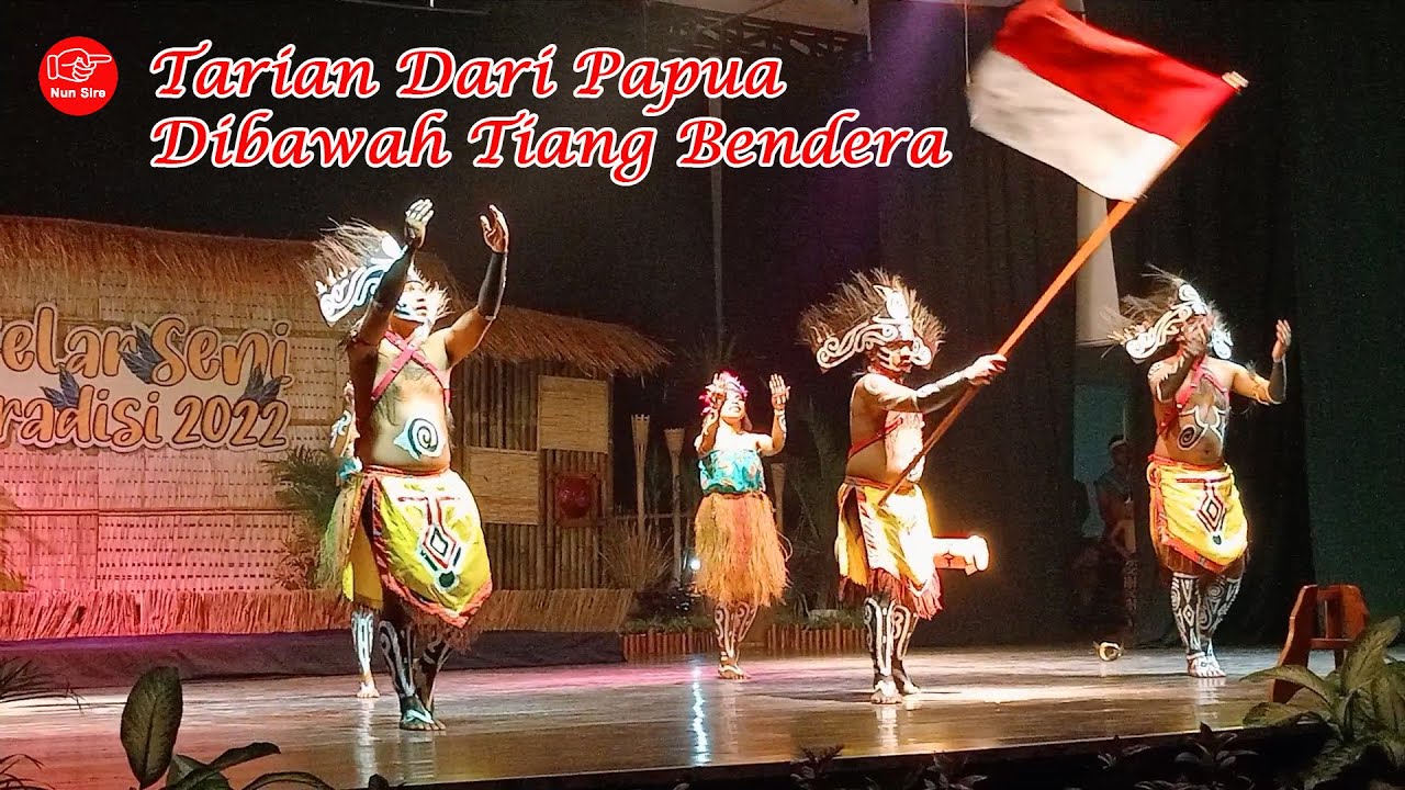 TARIAN DARI PAPUA DIBAWAH TIANG BENDERA | GELAR SENI TRADISI 2022 - YouTube