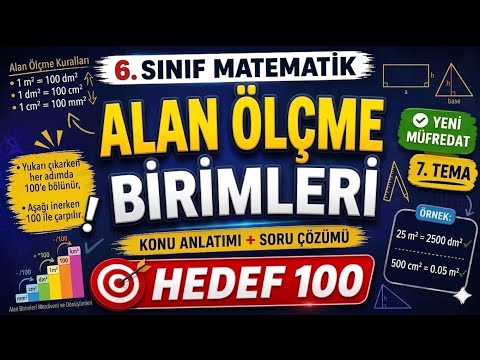 6. Sınıf Matematik | Alan Ölçme Birimleri | Konu Anlatımı + Soru Çözümü (Yeni Müfredat)