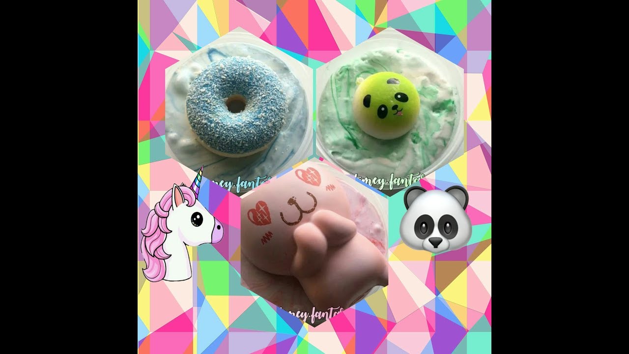 Squishy package With Slime🍩🐒🐼 - YouTube