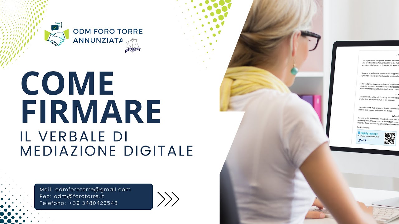 Come firmare digitalmente il verbale di mediazione telematica - YouTube