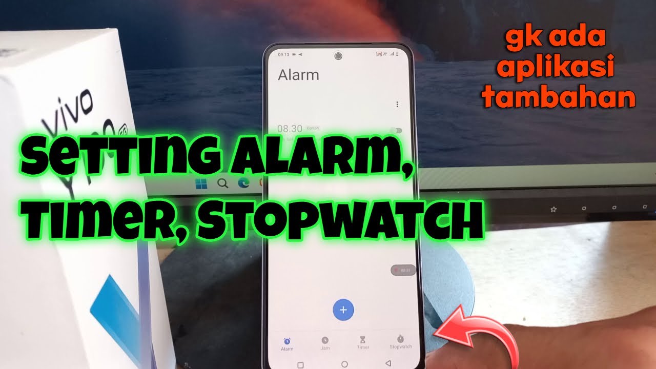 Cara Setting Alarm, Timer, Stopwatch di HP Vivo Y100 & Lainnya - YouTube