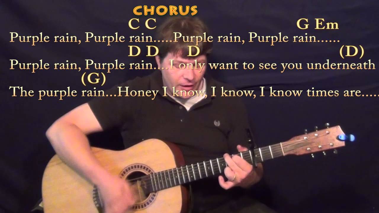 Purple Rain - Munson Guitar Cover Lesson - Capo 3rd - G Em C D - YouTube