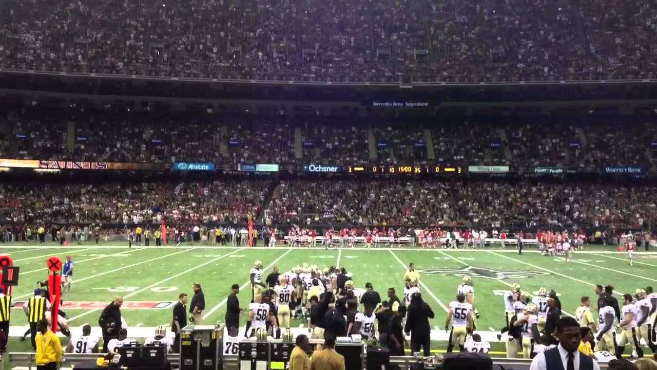 Scott Shanle #58 New Orleans Saints Leads Who Dat chant - YouTube