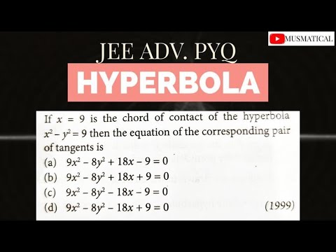JEE ADV PYQ: HYPERBOLA - YouTube