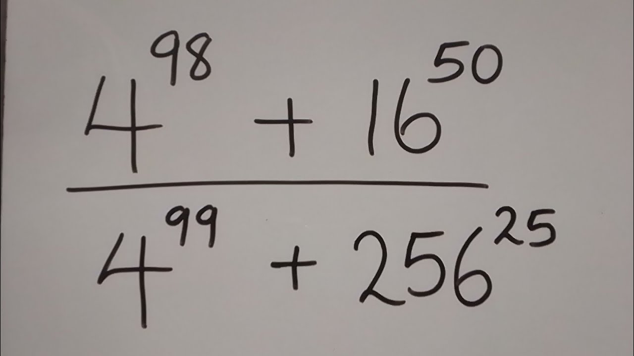 Nice Exponent Math Simplification - YouTube