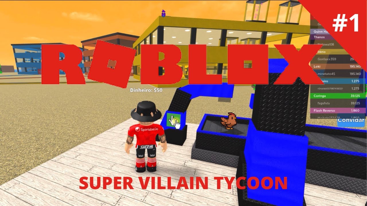 Construindo uma FÁBRICA no SUPER VILLAIN TYCOON (Roblox)🤑 - Parte 1 ...