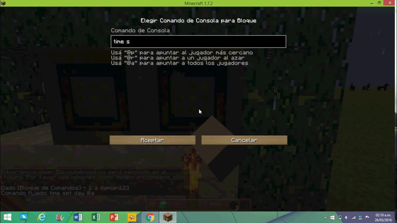como obtener un bloque de comando y hacer de dia y noche en minecraft ...