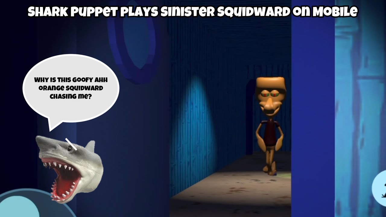 SB Movie: Shark Puppet plays Sinister Squidward on Mobile! - YouTube