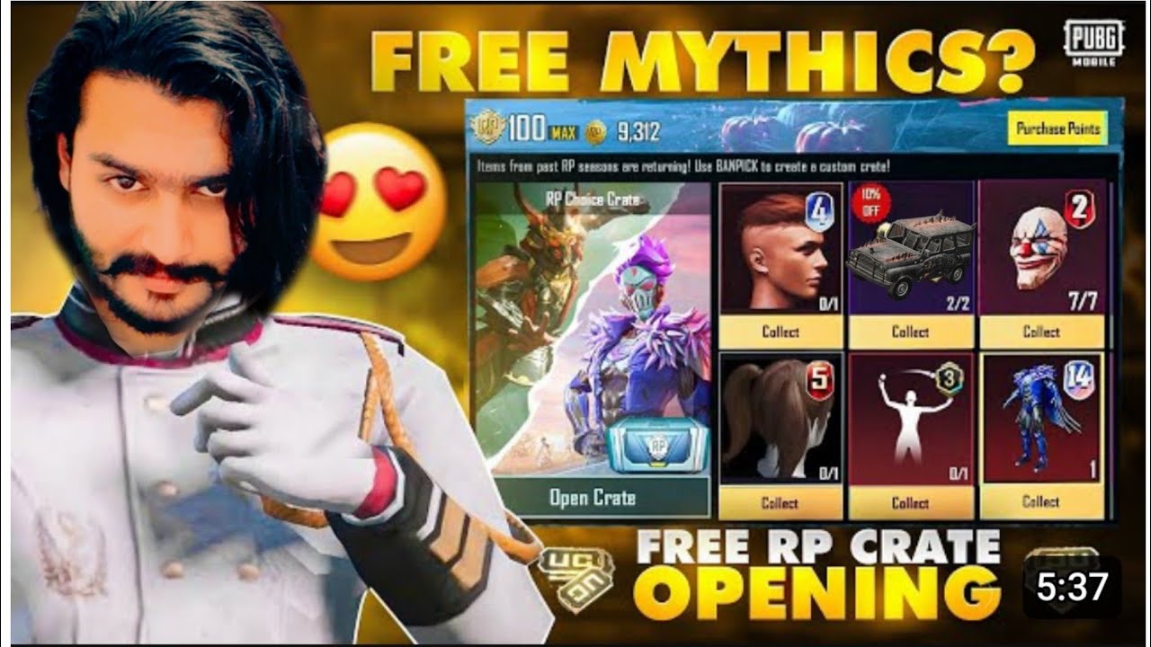 Free RP creat opening | got free mythic outfit | A3 RP points creat ...