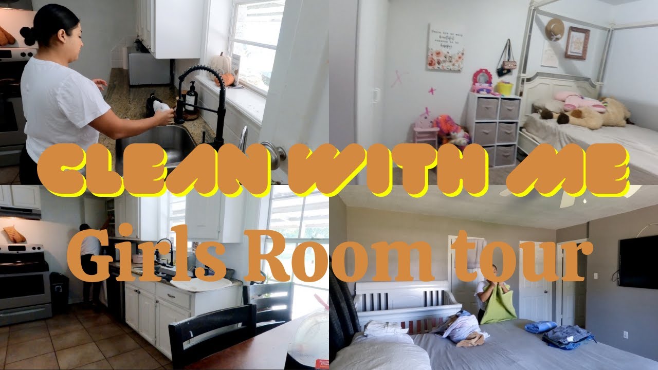 CLEAN WITH ME | GIRLS ROOM TOUR - YouTube