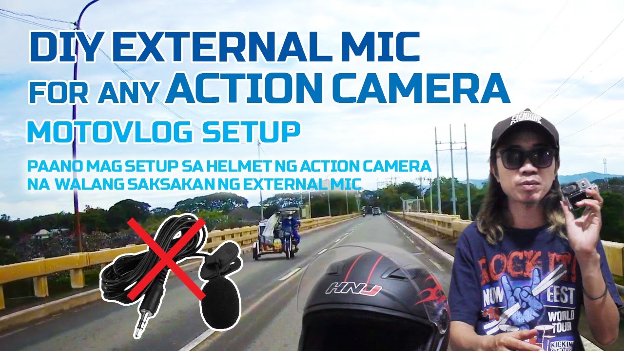 DIY EXTERNAL MIC FOR ANY ACTION CAMERA | MOTOVLOG SETUP - YouTube