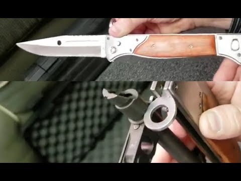 Spring Loaded Folding Bayonet off eBay - YouTube