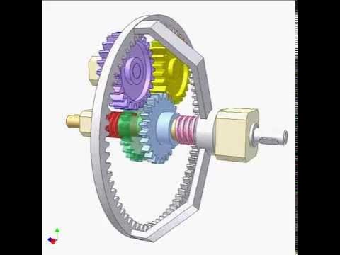 Mechanism for converting two-way to one-way rotation 6b - YouTube