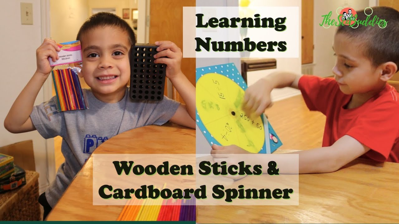 Learning Numbers | Wooden Sticks & Cardboard Spinner | TheSciBuddies # ...
