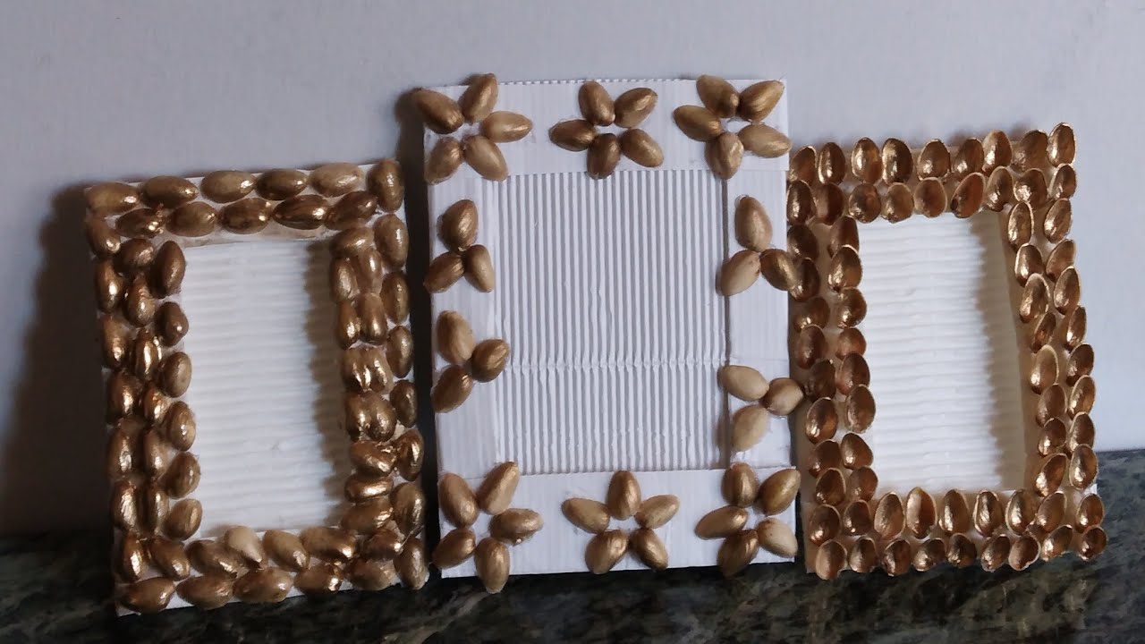 3 ideas photo frame: عمل اطار للصور من الكرتون - YouTube