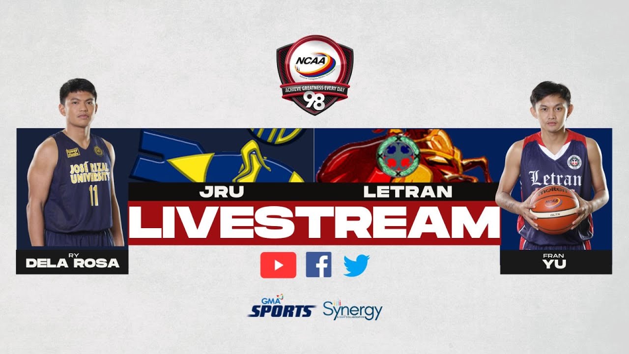 NCAA Season 98 | JRU vs. Letran (Men’s Basketball Round 1) | LIVESTREAM ...