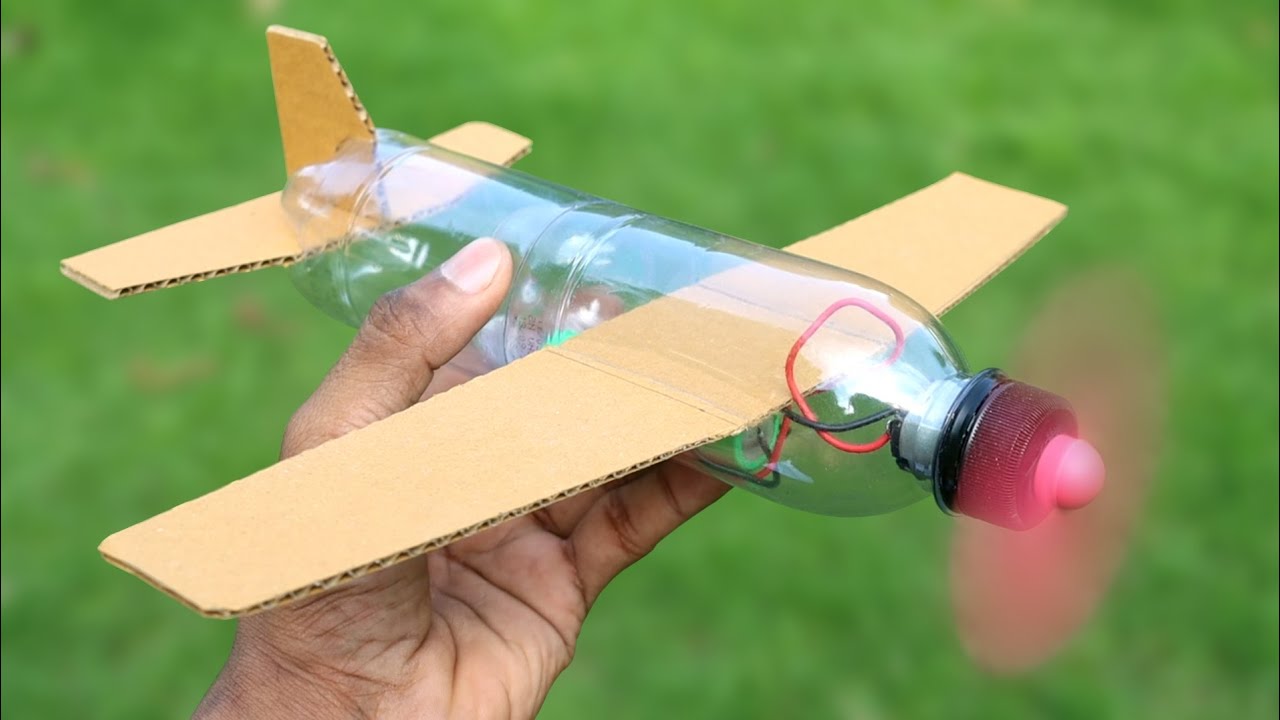 How to make RC airplane using plastic bottle - YouTube