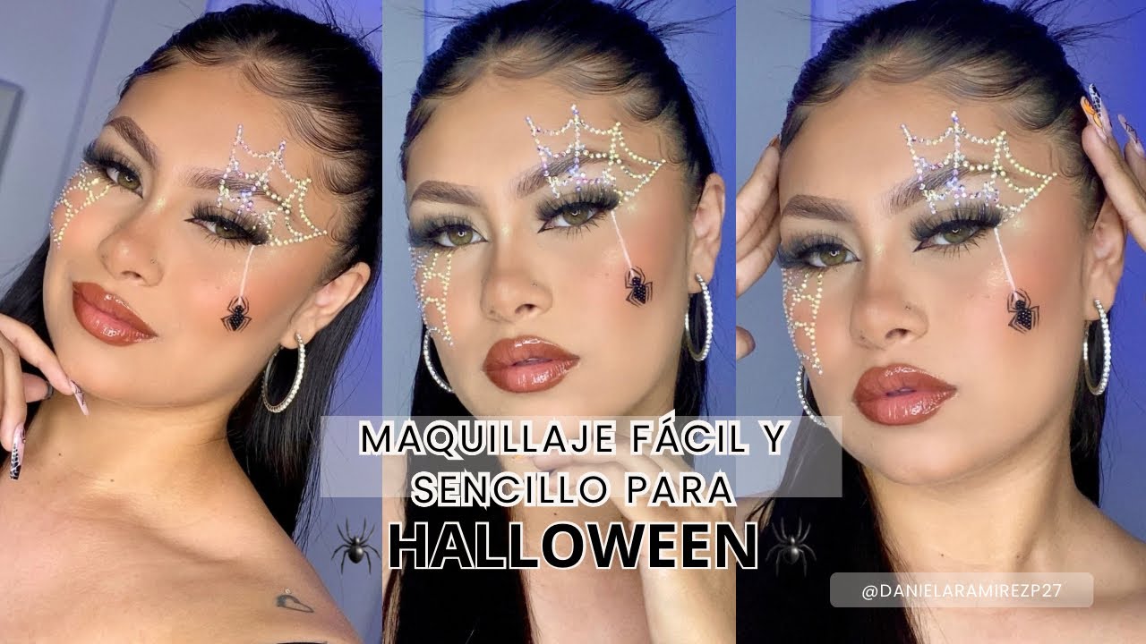 MAQUILLAJE FACIL Y SENCILLO PARA HALLOWEEN 🕸️🕷️ | TUTORIAL - YouTube