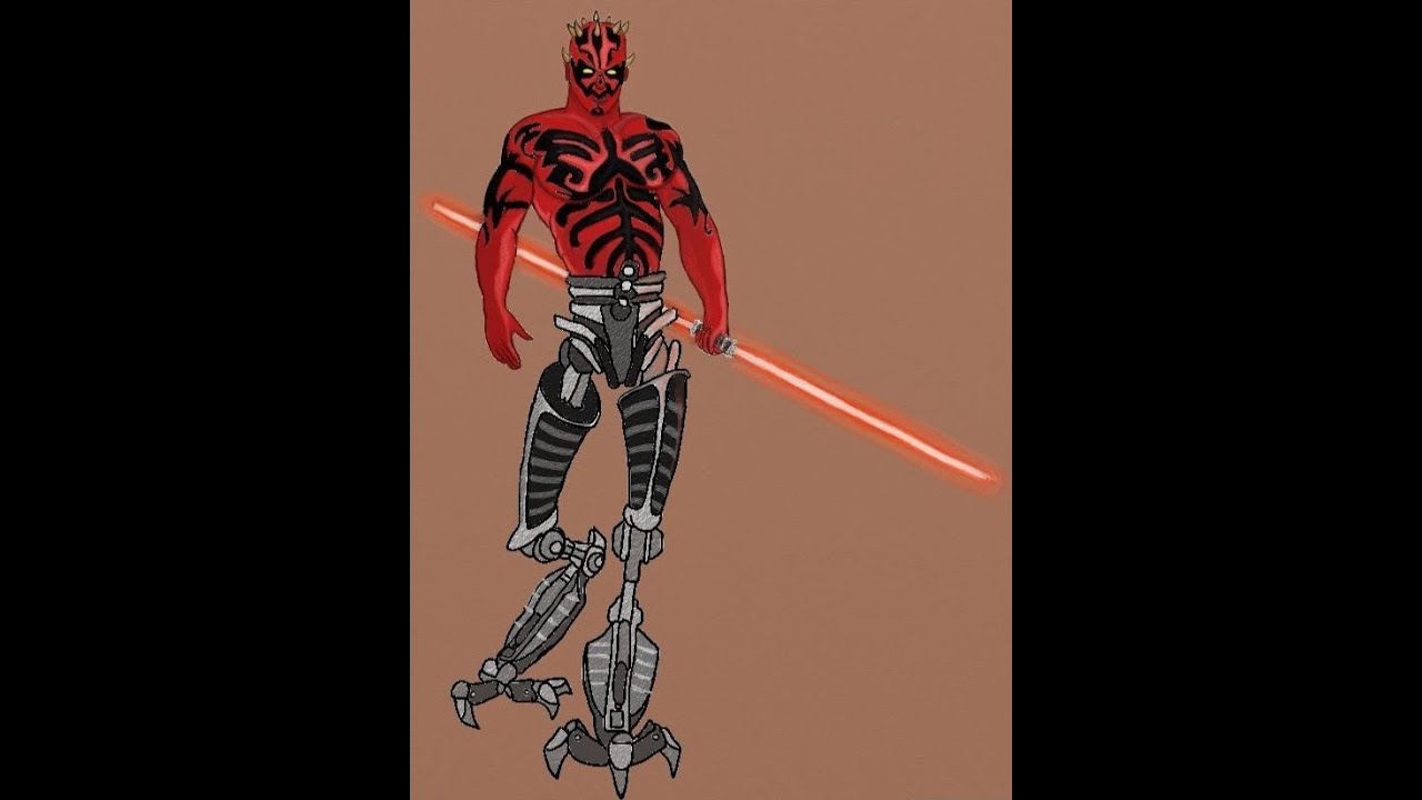 Let' Draw Darth Maul Cyborg - YouTube