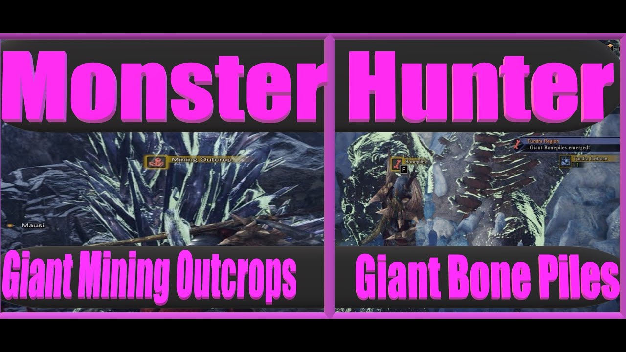 Monster Hunter: World Iceborne - Giant Mining Outcrops & Bonepiles ...