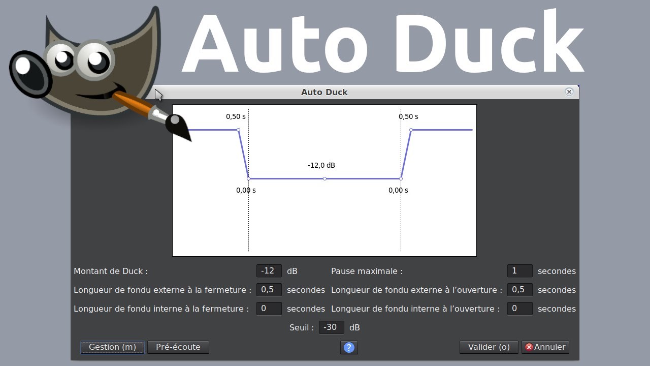Audacity Effet Auto Duck - YouTube