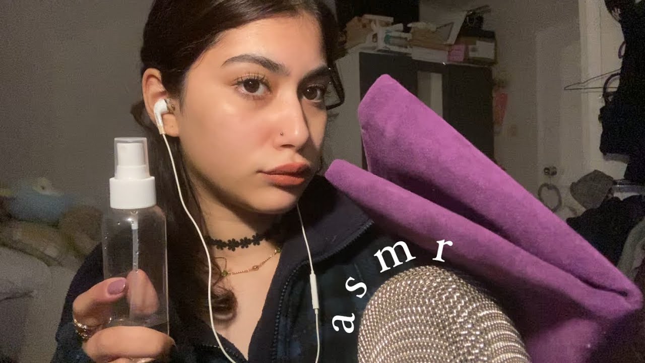 ASMR | random trigger assortment, upclose mic triggers, fabric sounds ...