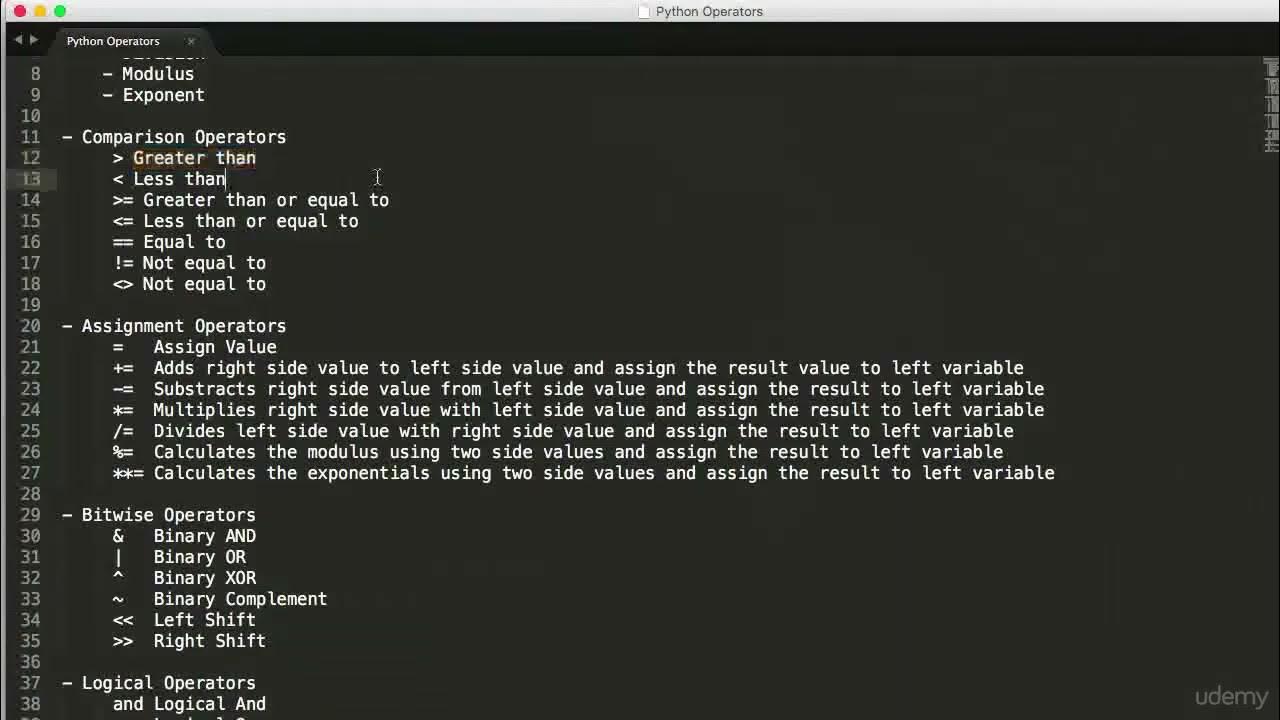 Comparison Operators Python Pythonprogramming Pythontutorial Youtube