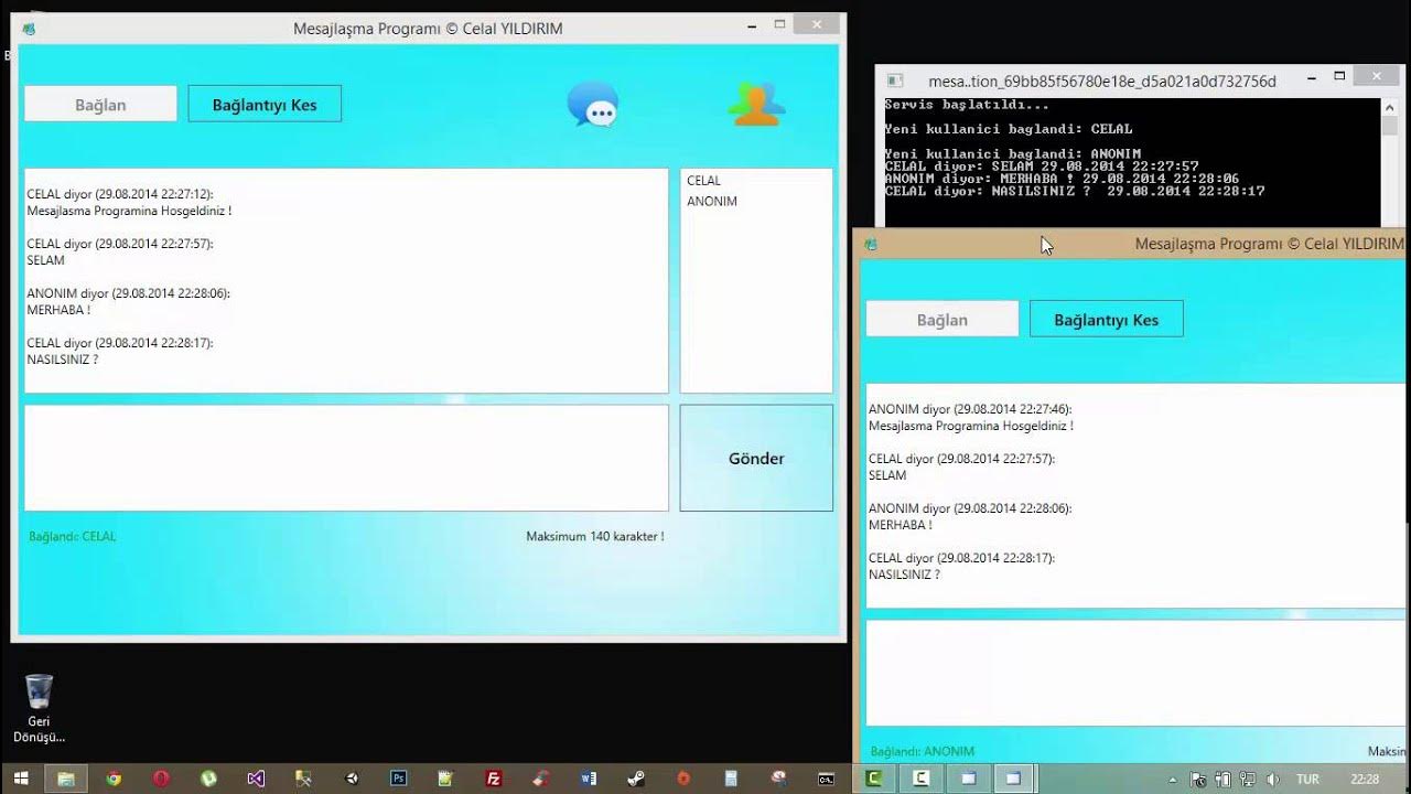 WCF & WPF CHAT PROGRAM // WCF & WPF MESAJLAŞMA PROGRAMI - YouTube