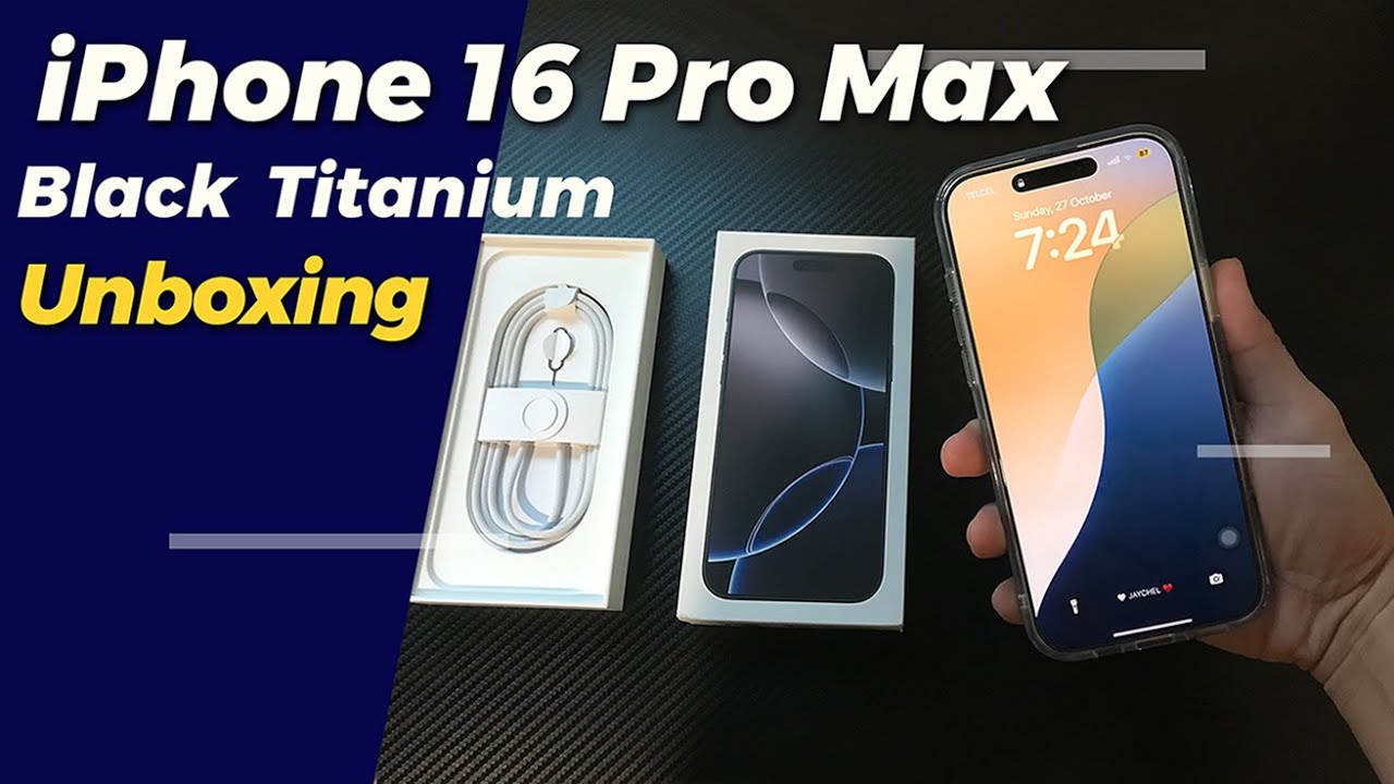 iPhone 16 PRO MAX in Black Titanium 256GB | UNBOXING - YouTube