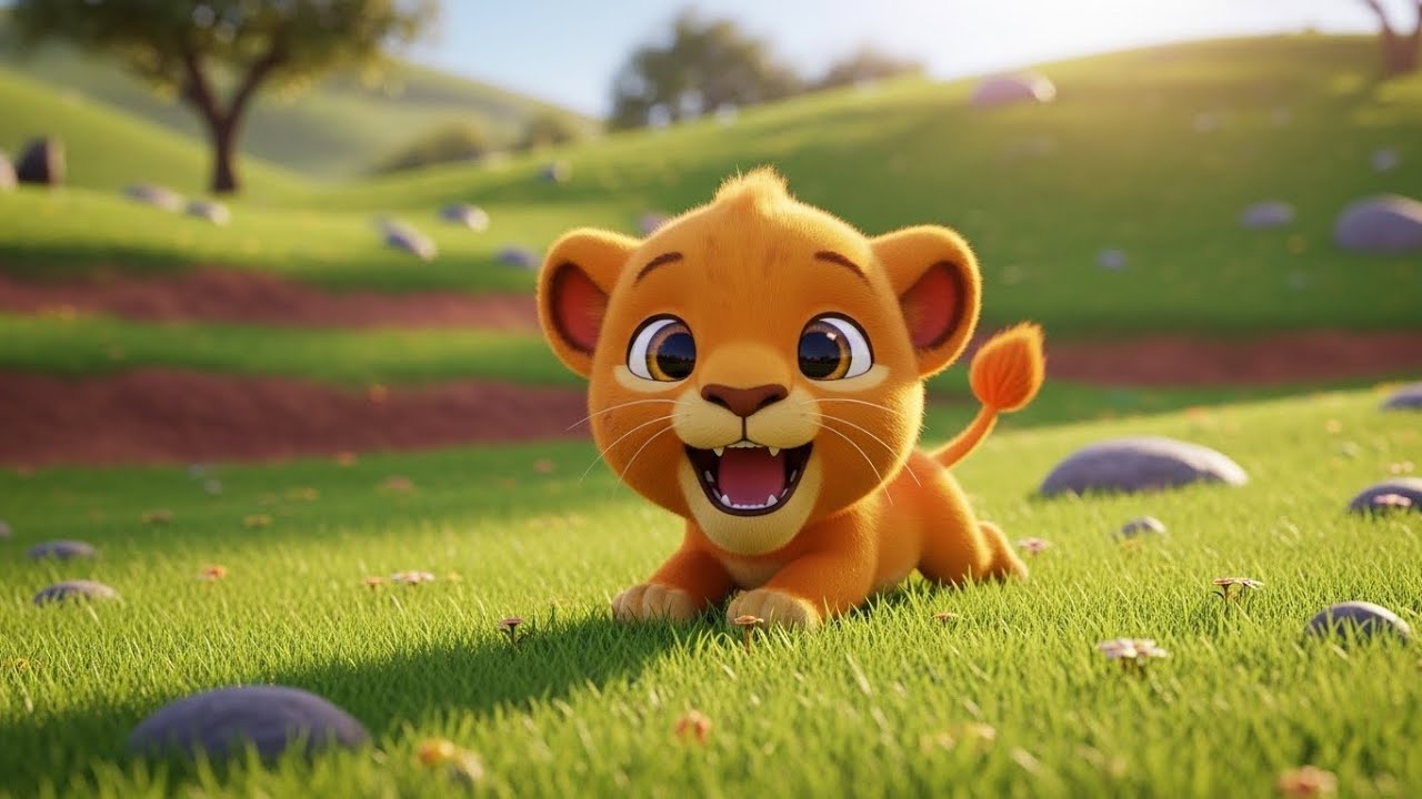 Little Lion’s Loud Roar | Fun Lion Sound Song for Kids | Nursery Rhyme ...
