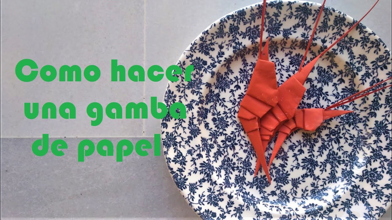 Cómo hacer una gamba de papel (Origami shrimp ) || ASMR No Talking ...