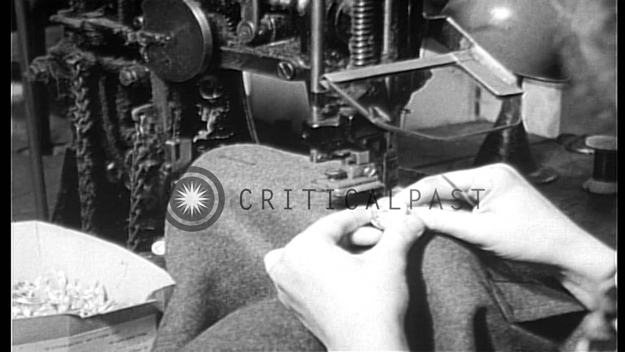 Military uniform production at Textile Mill in New York. HD Stock ...