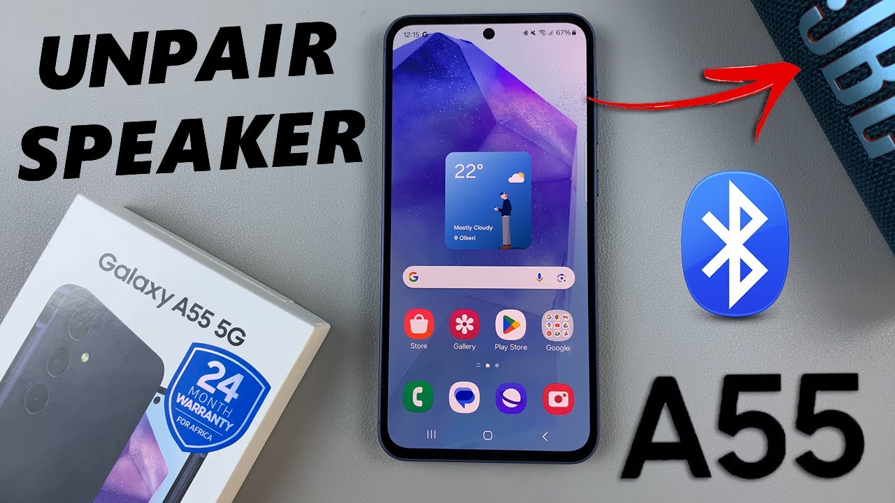 How To Unpair Bluetooth Speaker On Samsung Galaxy A55 5G - YouTube