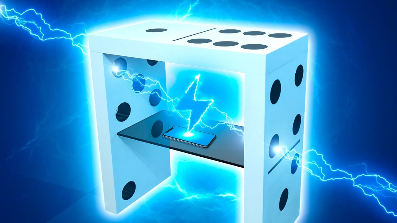 Domino table with wireless charging - YouTube