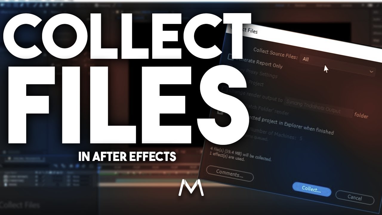 How to Collect Files in After Effects - YouTube
