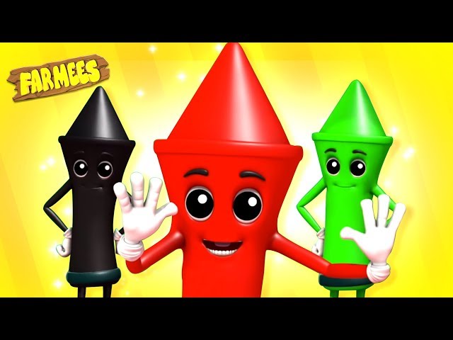 Crayons Color Song | Learning Videos for Children | Song for Babies ...