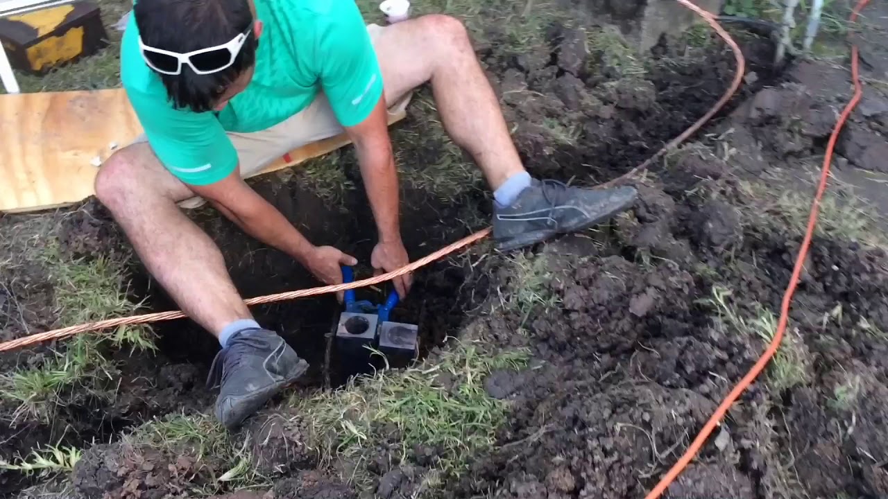 Installing a Ground Grid on a Communication Tower - YouTube